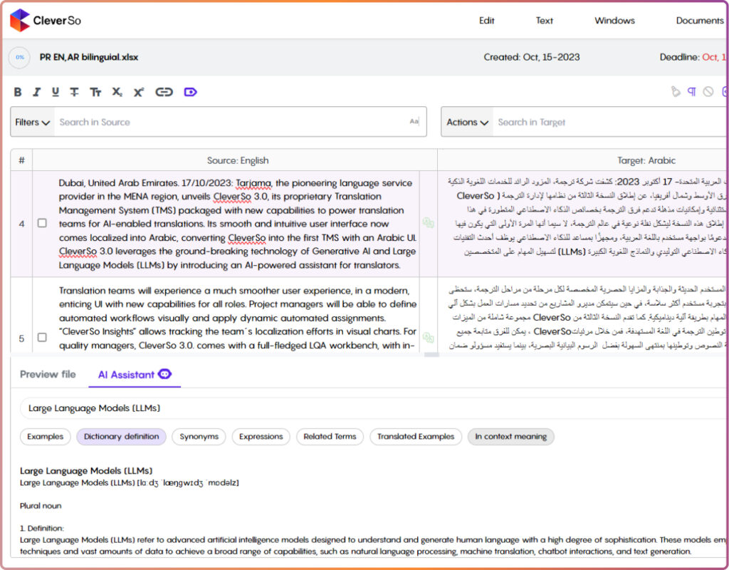 كليفرسو: نظام إدارة الترجمة المعزز بتقنيات الذكاء الاصطناعي المتطور باللغة العربية | كليفرسو ...